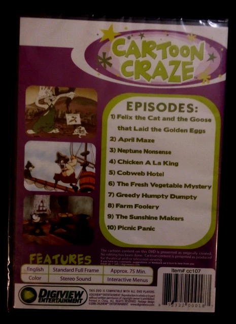 Cartoon Craze Presents Felix The Cat And Friends Dvd 2006 Digiview Neuf