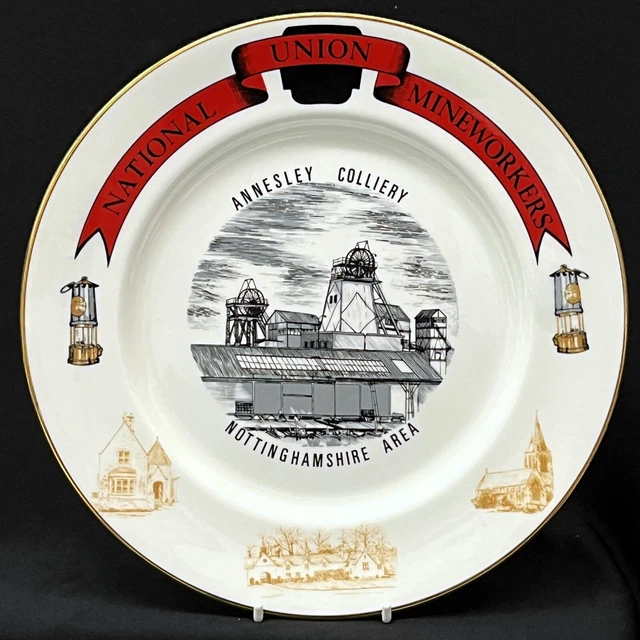 VINTAGE MINING PLATE Annesley Colliery NUM 1980's, Edwardian China £19. ...
