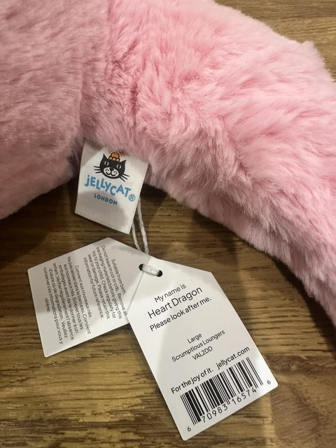 JELLYCAT HEART DRAGON Valentines day. 100% Genuine BNWT Pink & Red ...