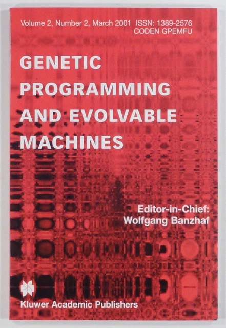 2001 MAR GENETIC PROGRAMMING & EVOLVABLE MACHINES artificial intelligence £6.15 - PicClick UK