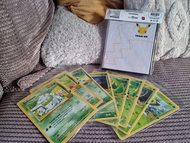 SEALED POKEMON 25TH Anniversary Complete Jumbo Binder & 8 First Partner ...