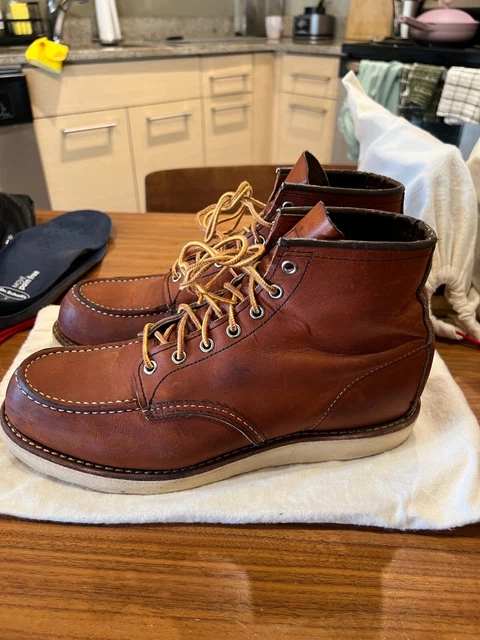 MENS RED WING Heritage Classic 6" Moc-Toe Work Boot # 875 Made in USA Oro Legacy £185.14 ...