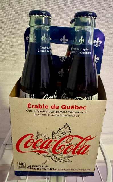 COCA-COLA COKE QUEBEC Maple Flavored Soft Drink 355ml x4 Bottles $40.00 ...