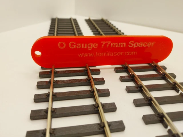 O GAUGE TRACK Spacer Tool Laser Cut Pack of 2 for Model Railway 77mm ...