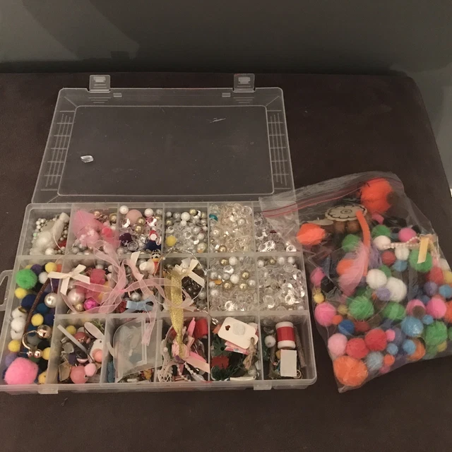 CRAFT BOX FULL of craft with more. Bundle lot includes the box £4.00 ...