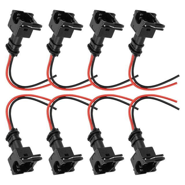 DIVERSE COMPATIBILITY SET of 8 Fuel Injectors Connectors for Bosch EV1 ...