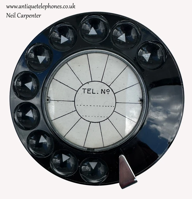 RARE TELEPHONE DIAL with concave finger indents. Great condition Not ...