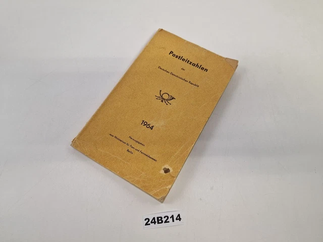 BUCH &POSTLEITZAHLEN DDR& Ministerium Post- Fernm.wesen Berlin 1964 ...