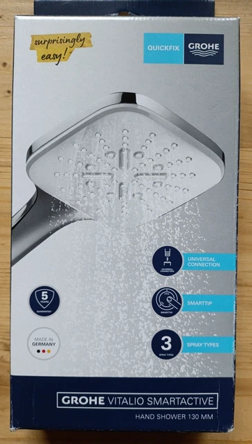 GROHE VITALIO SMARTACTIVE 130 Handbrause mit 3 Strahlarten - Weiß ...