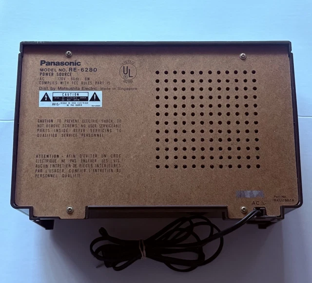 VINTAGE 1970S PANASONIC AM/FM Table Top Radio Model RE-6280 Tested ...