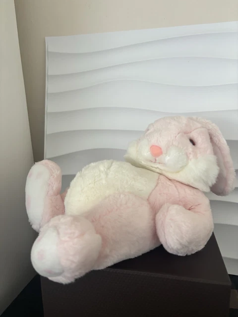 VINTAGE PINK LAYING Down Plush Bunny £1.16 - PicClick UK