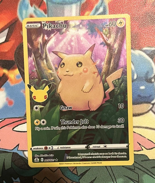 PIKACHU FULL ART Celebrations 25th Anniversary, 005/025 Pokemon Card NM ...