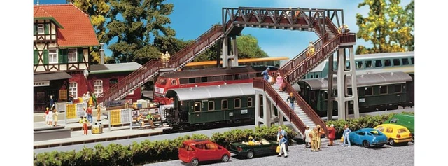 FALLER HO SCALE ~ RAILWAY STATION FOOTBRIDGE ~ plastic kit #120179 $82. ...