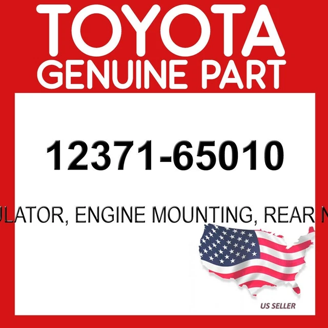 12371-67020 GENUINE TOYOTA INSULATOR, ENGINE MOUNTING, REAR NO.1 ...
