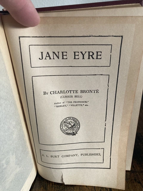 CHARLOTTE BRONTE SET with Jane Eyre, Shirley, Villette ca. 1900 A. L ...