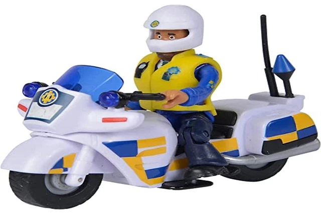 FIREMAN SAM POLICE Motorcycle With Articulated Malcolm Character Action ...