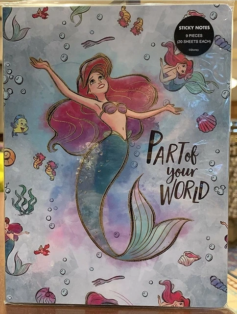 DISNEY ARIEL THE Little Mermaid Part of Your World Sticky Notes ...