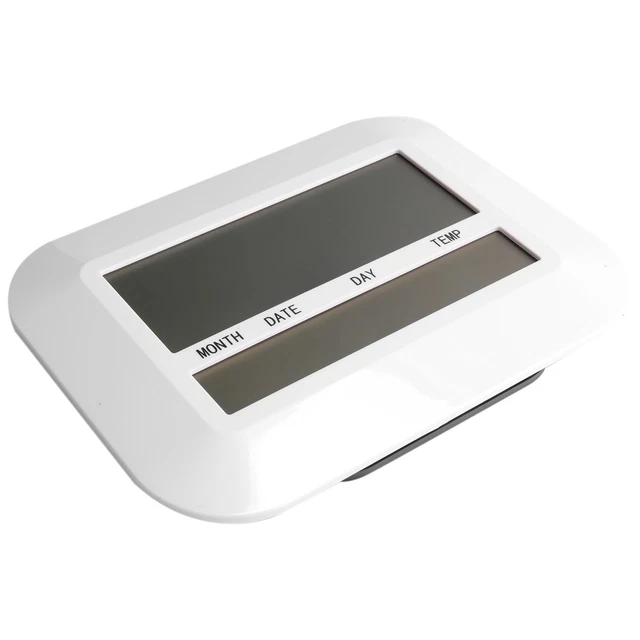 HORLOGE MURALE NUMÉRIQUE à Piles Simple Grand RéVeil LCD TempéRature ...