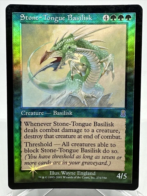 ORIGINAL ODYSSEY STONE-TONGUE Basilisk FOIL - MTG Magic the Gathering ...