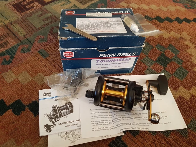 ORIGINAL PENN 525 Tournamag - USA made. Boxed with paperwork etc. £121. ...