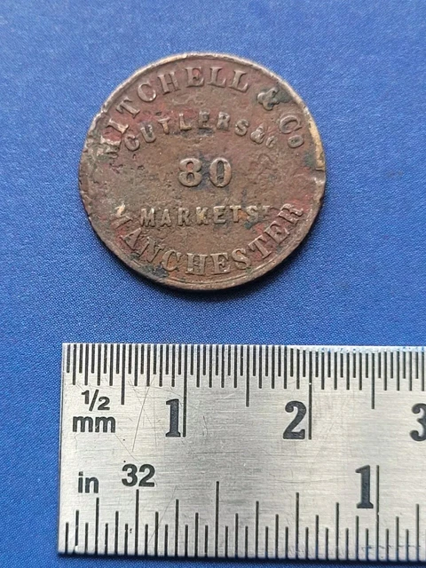 RARE MANCHESTER TOKEN Mitchell & co Farthing Token Coin 80 Market ...