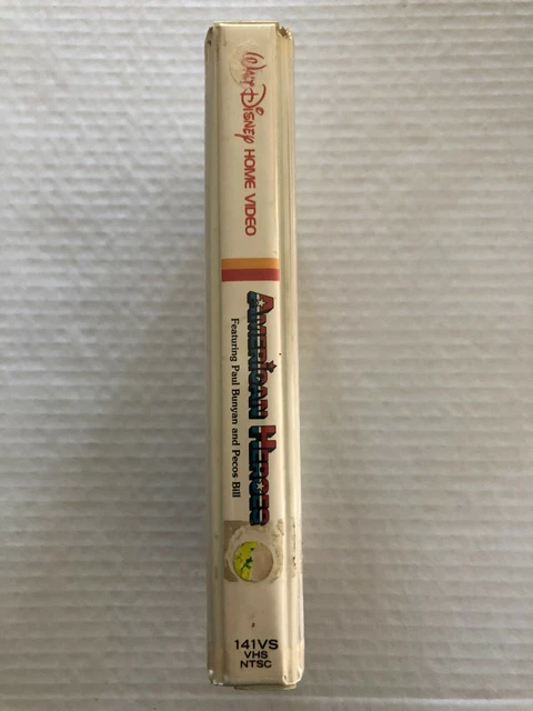 WALT DISNEY HOME video american heroes VHS rare old white clam shell ...