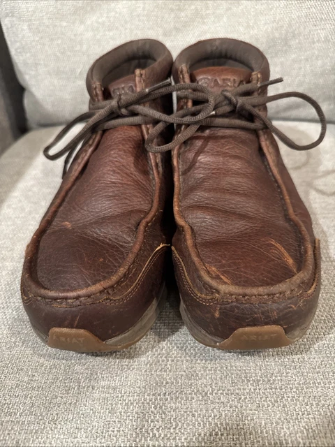 ARIAT SPITFIRE CHUKKA Boots Men’s Size 10.5D Deepest Clay Brown Leather ...