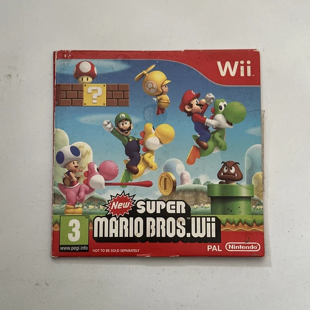 NEW SUPER MARIO Bros WII Game Nintendo Wii/Wii U Console Cardboard ...