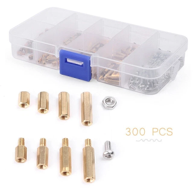 M2 BRASS HEX Column Spacer Bolt Nut Tool Kit 300x/Box £14.23 - PicClick UK
