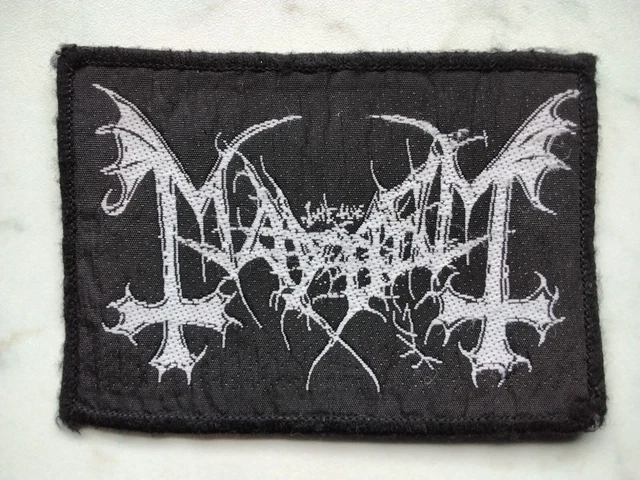 MAYHEM PATCH ORIGINAL 90er Vintage Logo Aufnäher 9,7cm Darkthrone Black ...