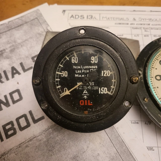 WW1 RFC ROYAL Flying Corps WW1 Aircraft Oil Pressure Gauge £750.00 ...