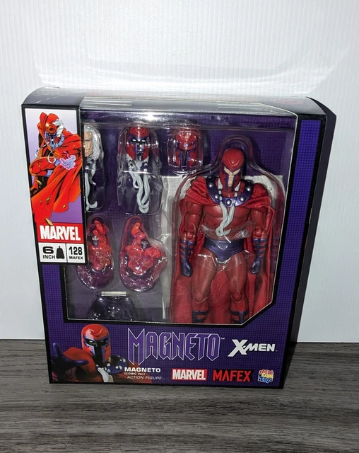 MEDICOM MAFEX 128 Magneto Comic Ver. Marvel X-Men Spiderman Superman ...