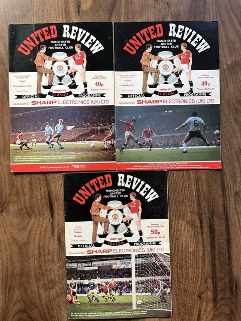 23 X MANCHESTER United Match Programmes 1985 - 1992 £5.44 - PicClick UK