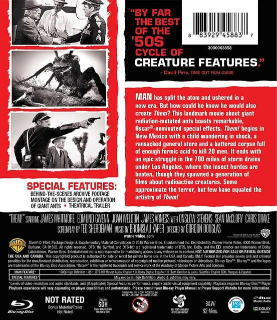 THEM! (BLU-RAY) JAMES Whitmore Edmund Gwenn Joan Weldon James Arness ...