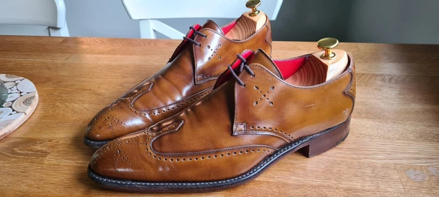 SCARPE DA UOMO Jeffrey West ""Marriott"" In Pelle Marrone Lucido ...