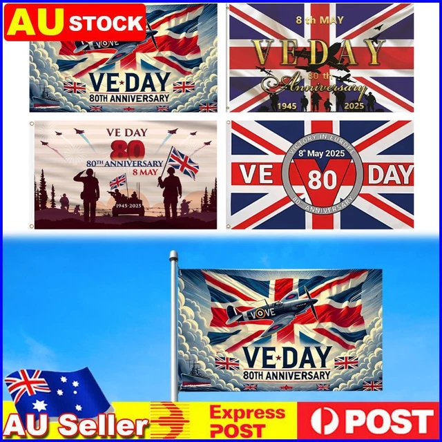 2025 VE DAY 80th Anniversary Flag 80 Years Victory In Europe Flag $10. ...