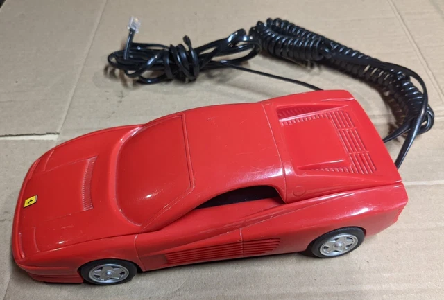 VINTAGE RED FERRARI Testarossa Landline Phone Sports Car Telephone ...