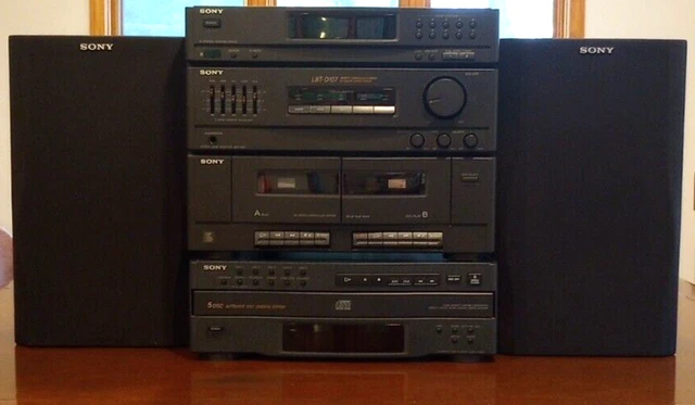 VINTAGE 1993 SONY LBT-D107 Hi-Fi Stereo System Dual tape deck works ...