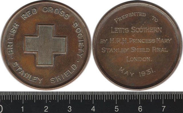 GREAT BRITAIN: 1931 British Red Cross Society Stanley Shield medal ...