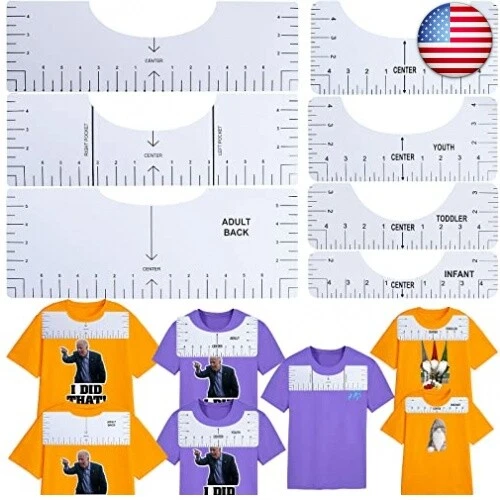 TSHIRT RULER GUIDE Vinyl Alignment Tool - Sublimation Accessories, t ...
