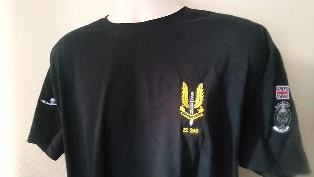 BRITISH ARMY SAS Special Air Service Task Force Black T-Shirt £17.45 ...