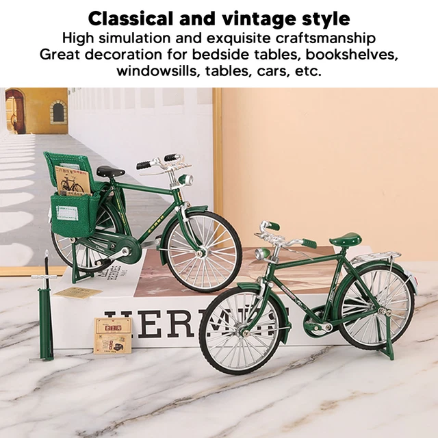 VINTAGE BIKE MODEL Rotatable Wheel Mini Bike Model For Desk Bookshelf ...