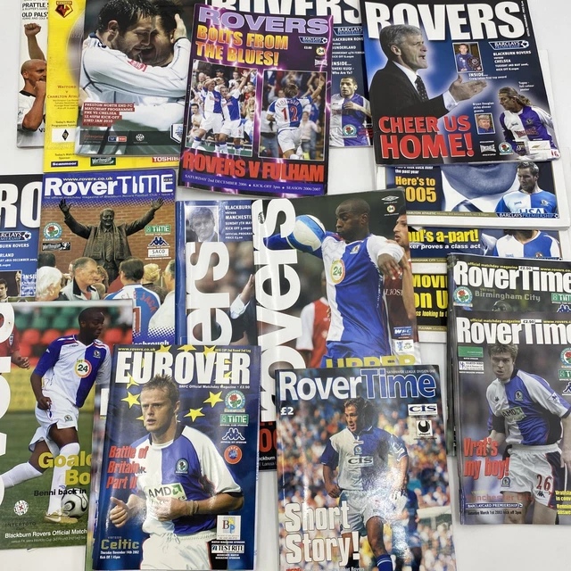 18 X BLACKBURN Rovers Matchday Programmes 1999 - 2007 B11 £25.00 ...
