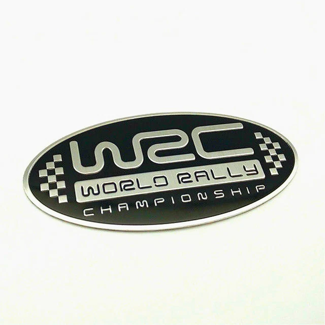 METAL WRC WORLD Rally Championship Logo Car Emblems Badge Decal Sticker ...