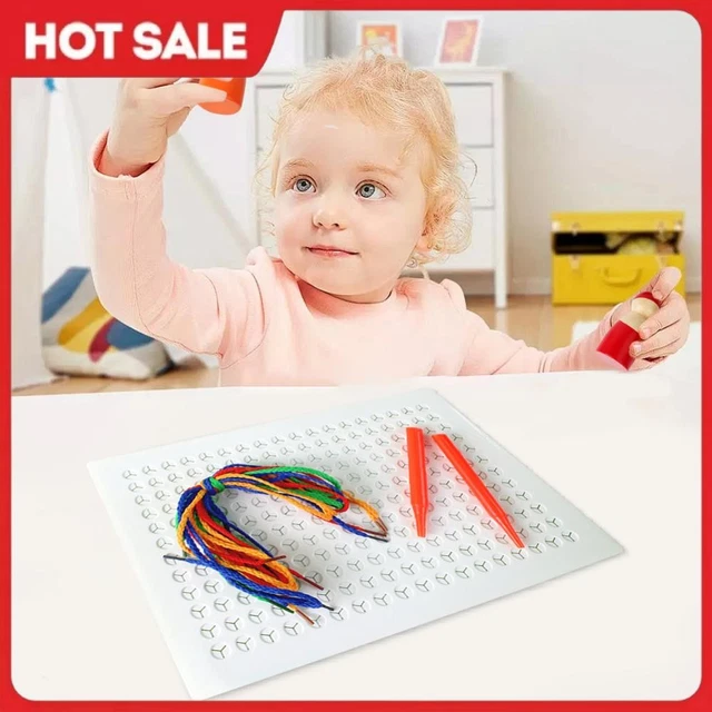 CALM DOWN THREADING Boards Fine Motor Skill Busy Board Educational Toy ...