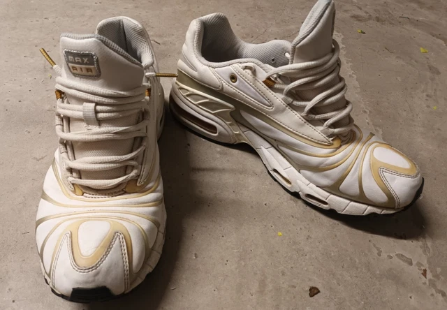 RARE NIKE TN Max Air White With Grey/Gold Trim Men's Trainers, 2008. UK ...