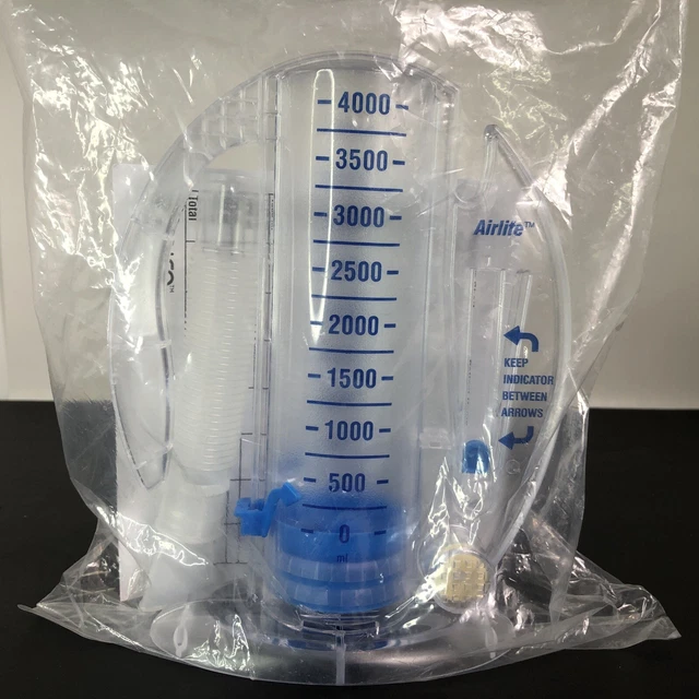 AIRLIFE VOLUMETRIC INCENTIVE Spirometer One-Way Valve 4000 ML Vyaire ...