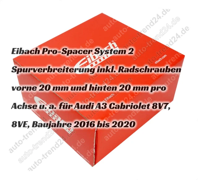 SV VA 20MM & HA 20mm & Schrauben-👜 u.a.: Audi A3 Cabriolet 8V7 8VE 16 ...