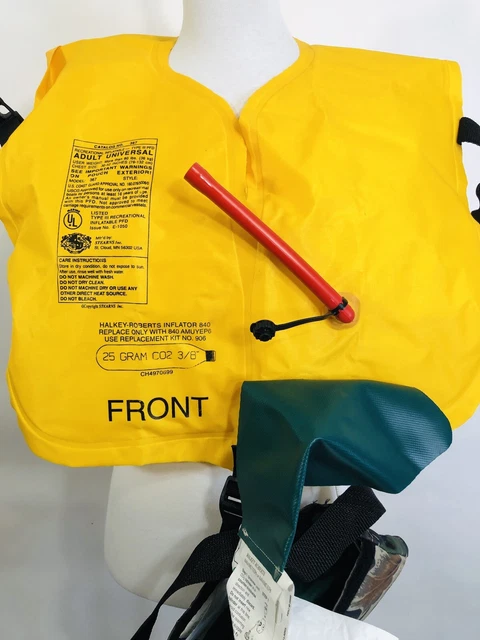 DUCKS UNLIMITED STERNS Life Jacket Adult Manual Inflatable Halkey ...