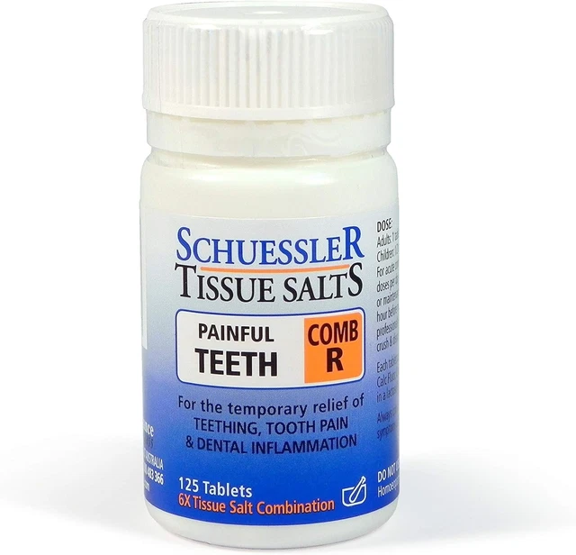 SCHUESSLER TISSUE SALTS Comb R Painful Teeth 125 capsule £13.47 ...
